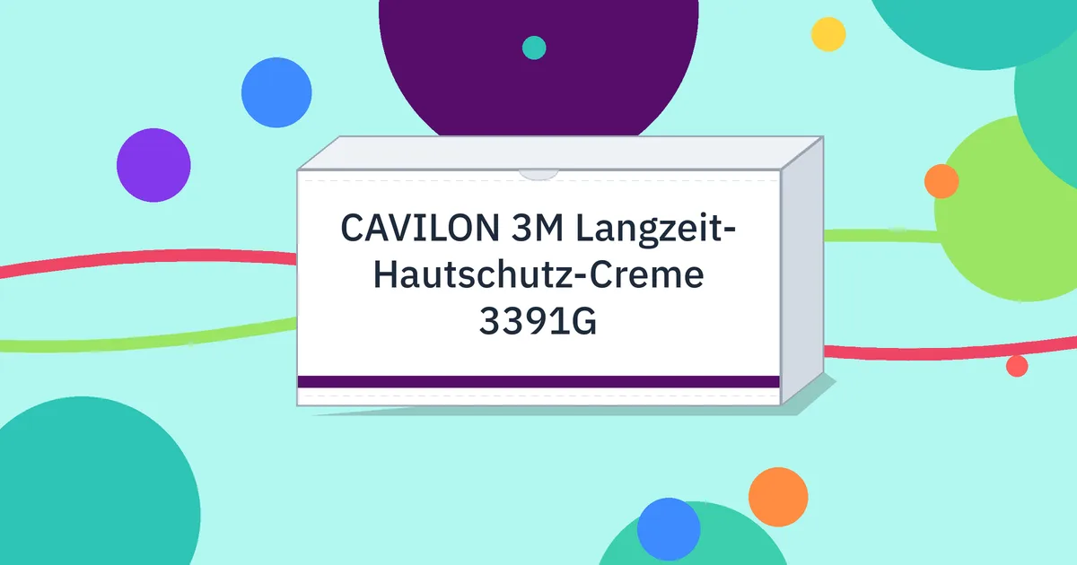 Symbolbild: Packung mit der Aufschrift CAVILON 3M Langzeit-Hautschutz-Creme 3391G (PZN 18096489) – Verfügbarkeit und Bezug in Apotheken in Frankfurt am Main