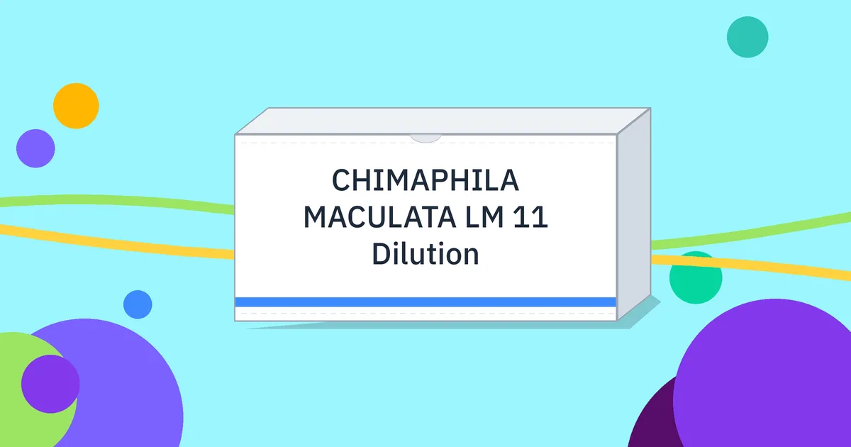 Symbolbild: Packung mit der Aufschrift CHIMAPHILA MACULATA LM 11 Dilution (PZN 13441757) – Verfügbarkeit und Bezug in Apotheken in Frankfurt am Main