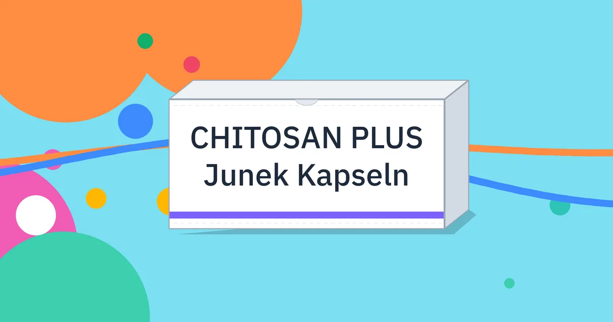 Symbolbild: Packung mit der Aufschrift CHITOSAN PLUS Junek Kapseln (PZN 00131587) – Verfügbarkeit und Bezug in Apotheken in Frankfurt am Main