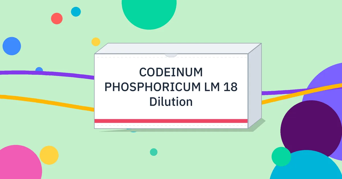 Symbolbild: Packung mit der Aufschrift CODEINUM PHOSPHORICUM LM 18 Dilution (PZN 12830037) – Verfügbarkeit und Bezug in Apotheken in Frankfurt am Main