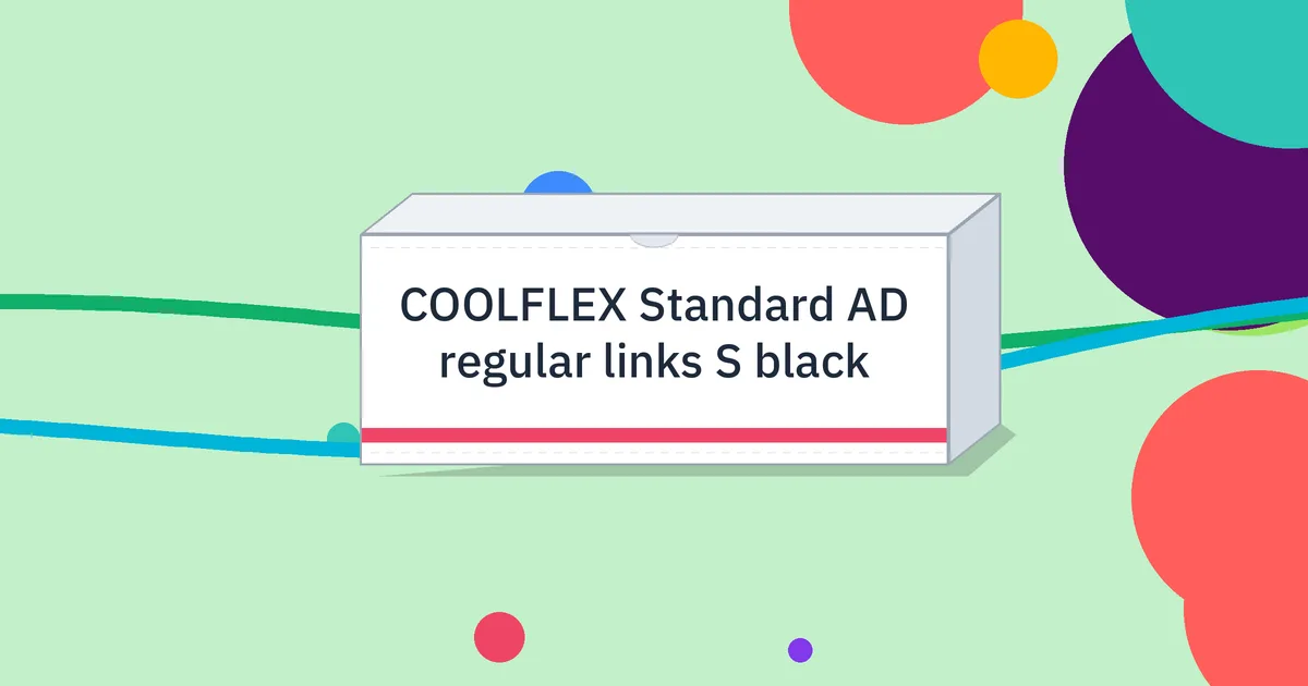 Symbolbild: Packung mit der Aufschrift COOLFLEX Standard AD regular links S black (PZN 19535011) – Verfügbarkeit und Bezug in Apotheken in Frankfurt am Main