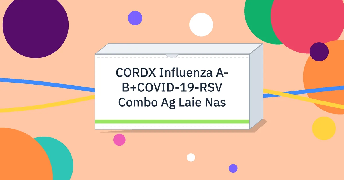 Symbolbild: Packung mit der Aufschrift CORDX Influenza A-B+COVID-19-RSV Combo Ag Laie Nas (PZN 18354951) – Verfügbarkeit und Bezug in Apotheken in Frankfurt am Main
