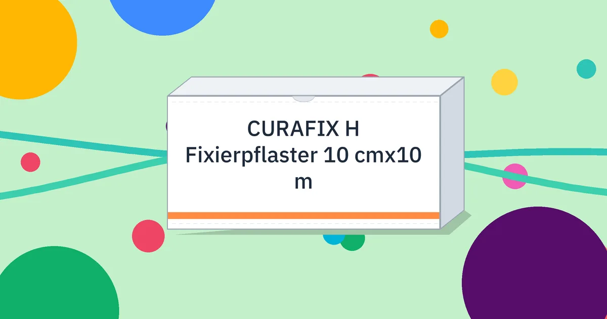 Symbolbild: Packung mit der Aufschrift CURAFIX H Fixierpflaster 10 cmx10 m (PZN 19161467) – Verfügbarkeit und Bezug in Apotheken in Frankfurt am Main