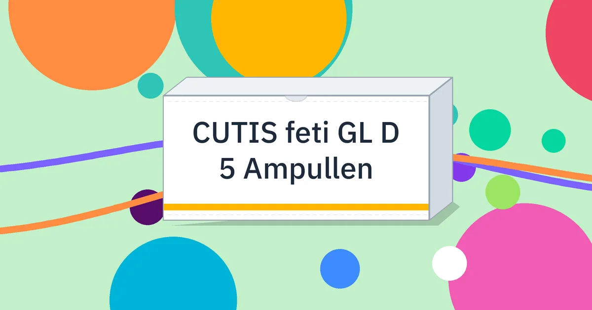Symbolbild: Packung mit der Aufschrift CUTIS feti GL D 5 Ampullen (PZN 03357688) – Verfügbarkeit und Bezug in Apotheken in Frankfurt am Main