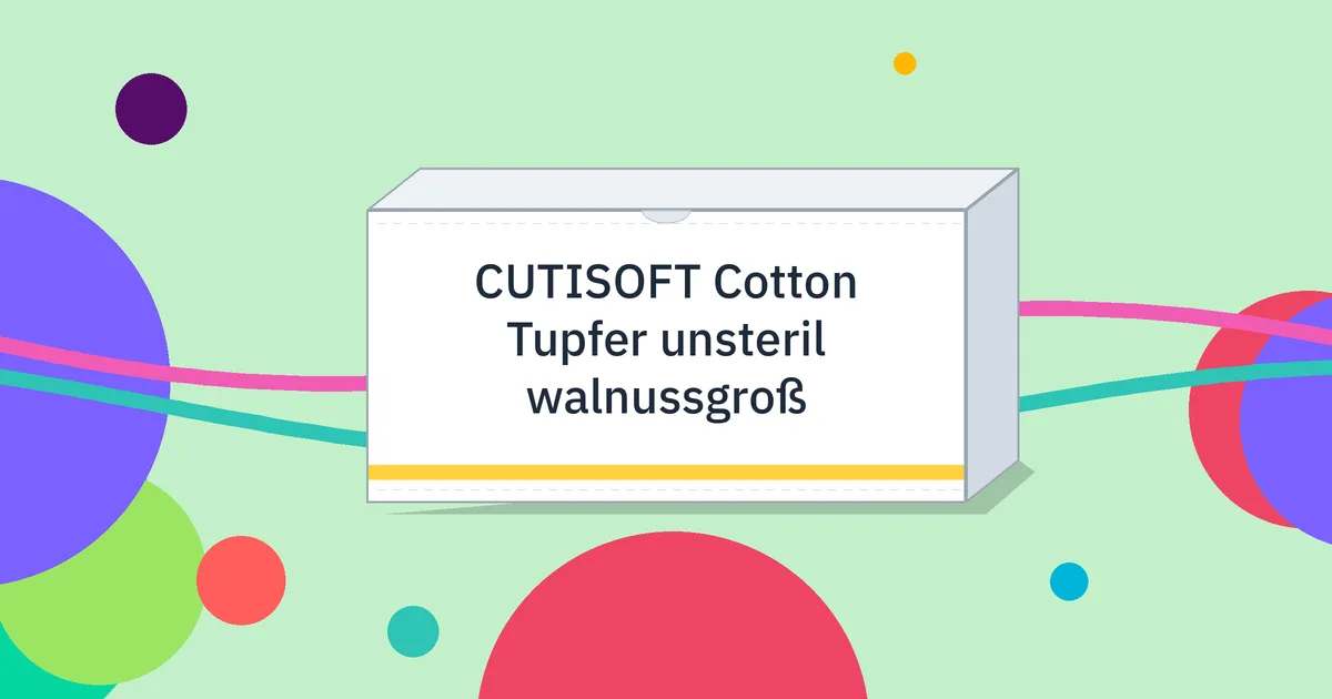 Symbolbild: Packung mit der Aufschrift CUTISOFT Cotton Tupfer unsteril walnussgroß (PZN 03899001) – Verfügbarkeit und Bezug in Apotheken in Frankfurt am Main