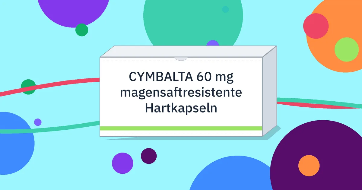 Symbolbild: Packung mit der Aufschrift CYMBALTA 60 mg magensaftresistente Hartkapseln (PZN 20104345) – Verfügbarkeit und Bezug in Apotheken in Frankfurt am Main