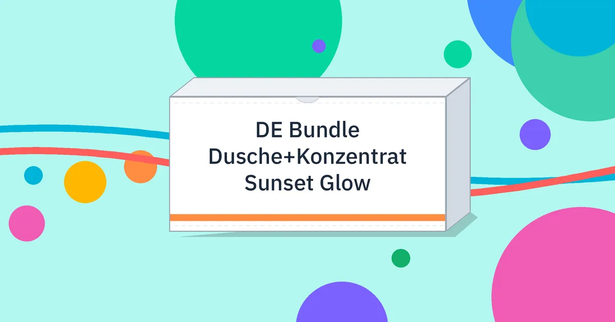 Symbolbild: Packung mit der Aufschrift DE Bundle Dusche+Konzentrat Sunset Glow (PZN 18491228) – Verfügbarkeit und Bezug in Apotheken in Frankfurt am Main