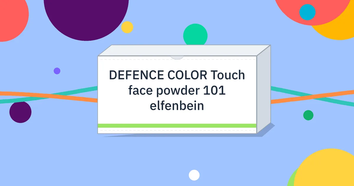 Symbolbild: Packung mit der Aufschrift DEFENCE COLOR Touch face powder 101 elfenbein (PZN 11892131) – Verfügbarkeit und Bezug in Apotheken in Frankfurt am Main