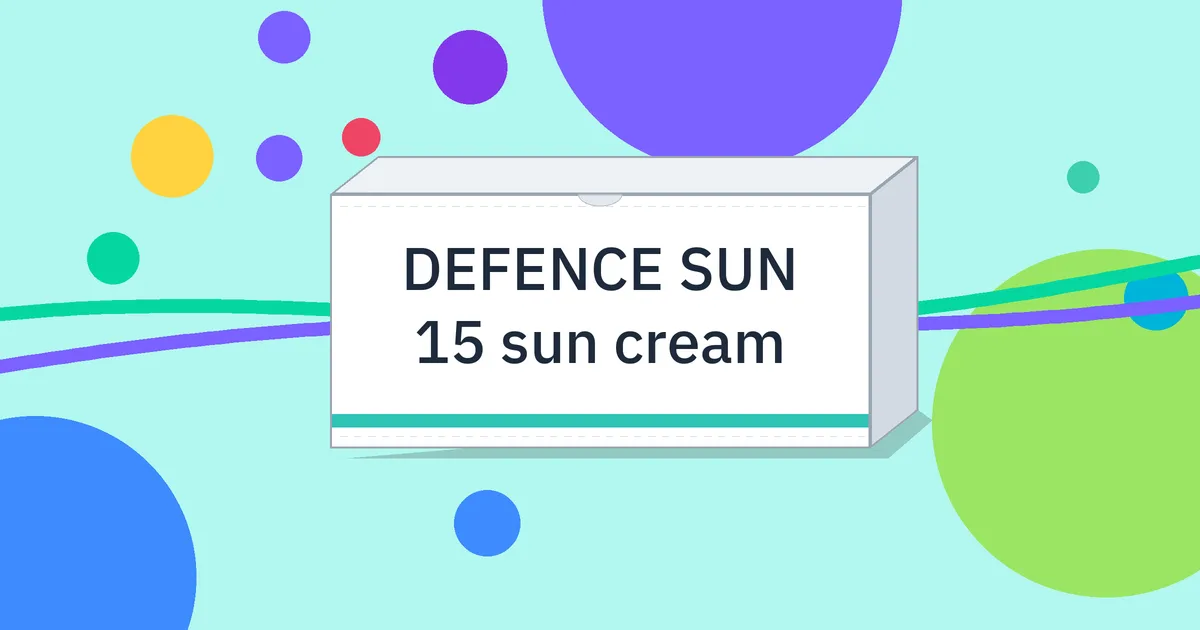 Symbolbild: Packung mit der Aufschrift DEFENCE SUN 15 sun cream (PZN 11892645) – Verfügbarkeit und Bezug in Apotheken in Frankfurt am Main