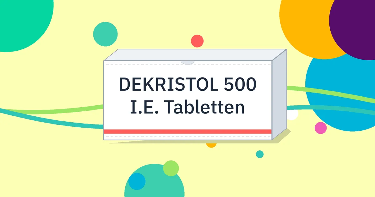 Symbolbild: Packung mit der Aufschrift DEKRISTOL 500 I.E. Tabletten (PZN 10068921) – Verfügbarkeit und Bezug in Apotheken in Frankfurt am Main