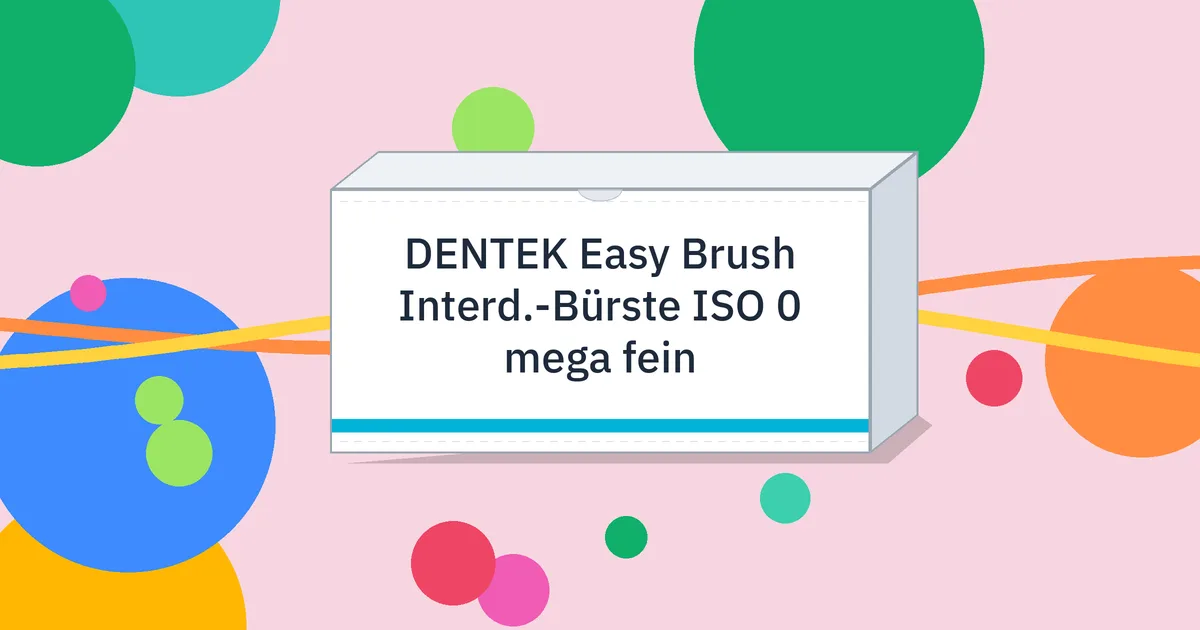 Symbolbild: Packung mit der Aufschrift DENTEK Easy Brush Interd.-Bürste ISO 0 mega fein (PZN 14027988) – Verfügbarkeit und Bezug in Apotheken in Frankfurt am Main