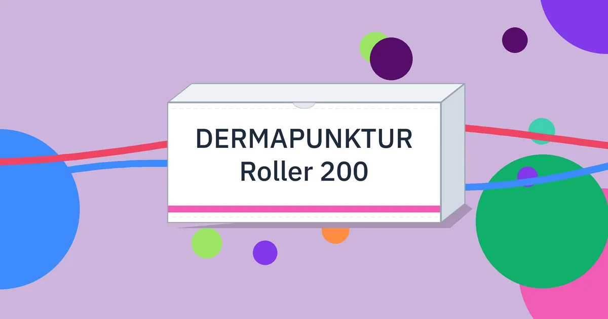 Symbolbild: Packung mit der Aufschrift DERMAPUNKTUR Roller 200 (PZN 03885097) – Verfügbarkeit und Bezug in Apotheken in Frankfurt am Main