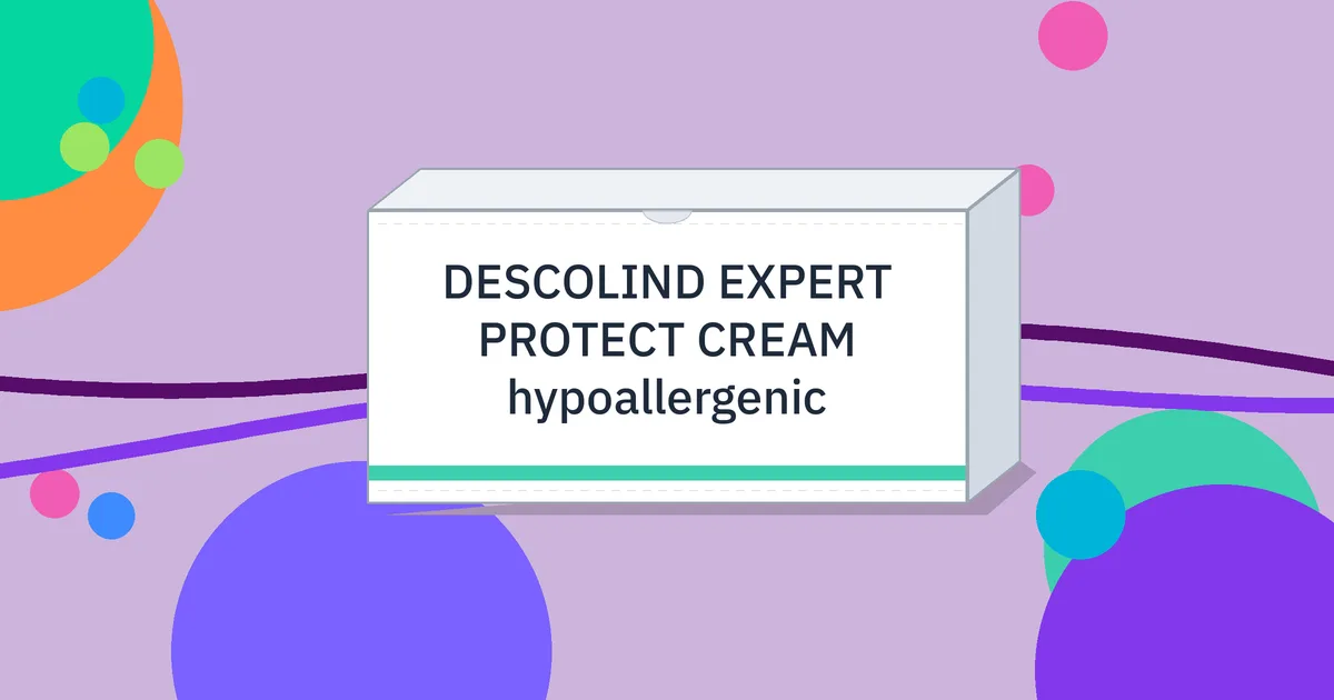 Symbolbild: Packung mit der Aufschrift DESCOLIND EXPERT PROTECT CREAM hypoallergenic (PZN 19764496) – Verfügbarkeit und Bezug in Apotheken in Frankfurt am Main