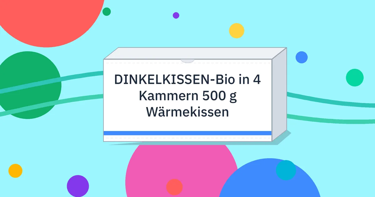 Symbolbild: Packung mit der Aufschrift DINKELKISSEN-Bio in 4 Kammern 500 g Wärmekissen (PZN 05558617) – Verfügbarkeit und Bezug in Apotheken in Frankfurt am Main