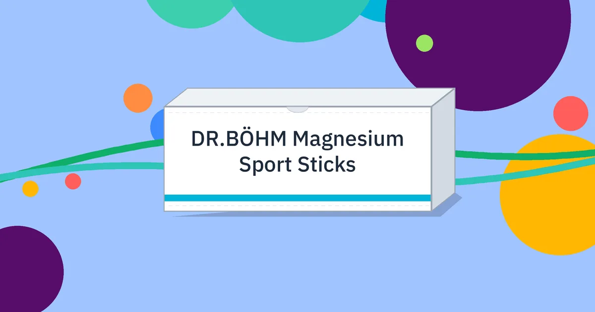 Symbolbild: Packung mit der Aufschrift DR.BÖHM Magnesium Sport Sticks (PZN 19373235) – Verfügbarkeit und Bezug in Apotheken in Frankfurt am Main