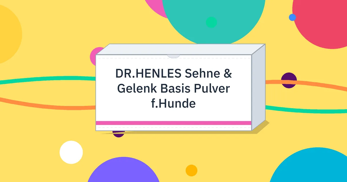 Symbolbild: Packung mit der Aufschrift DR.HENLES Sehne & Gelenk Basis Pulver f.Hunde (PZN 16037985) – Verfügbarkeit und Bezug in Apotheken in Frankfurt am Main