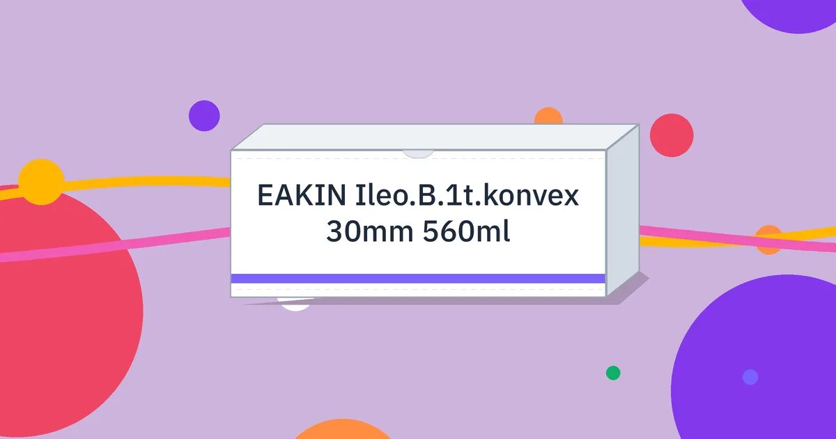 Symbolbild: Packung mit der Aufschrift EAKIN Ileo.B.1t.konvex 30mm 560ml (PZN 01123420) – Verfügbarkeit und Bezug in Apotheken in Frankfurt am Main