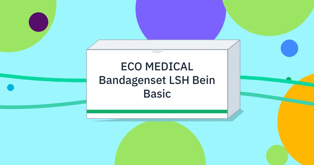Symbolbild: Packung mit der Aufschrift ECO MEDICAL Bandagenset LSH Bein Basic (PZN 11183021) – Verfügbarkeit und Bezug in Apotheken in Frankfurt am Main