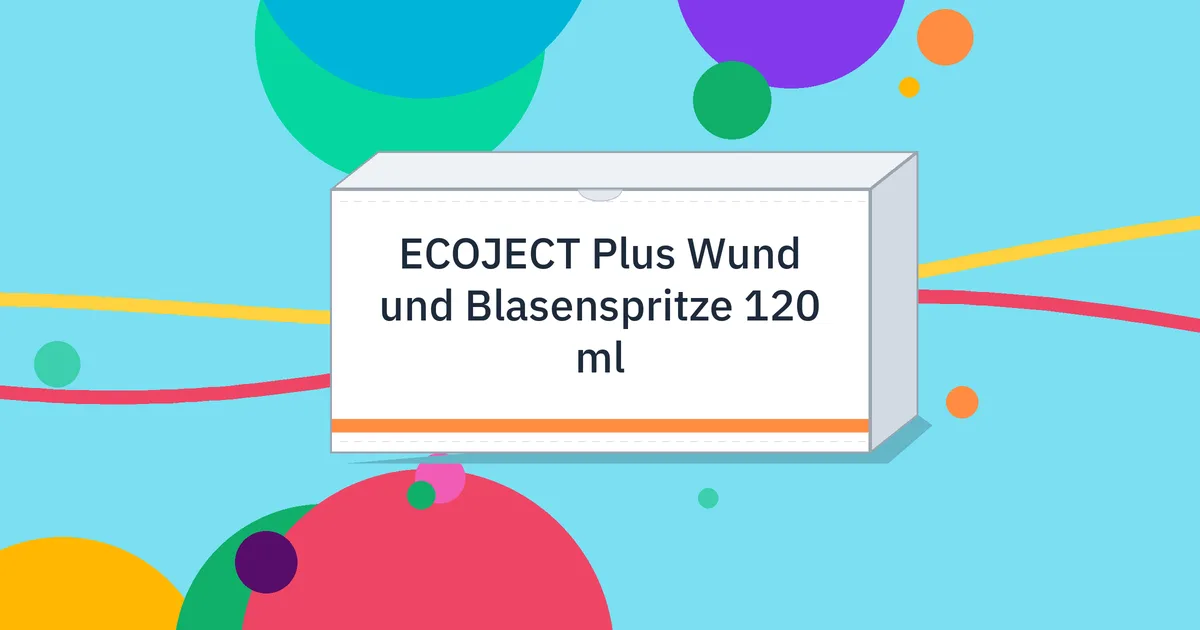 Symbolbild: Packung mit der Aufschrift ECOJECT Plus Wund und Blasenspritze 120 ml (PZN 09890751) – Verfügbarkeit und Bezug in Apotheken in Frankfurt am Main