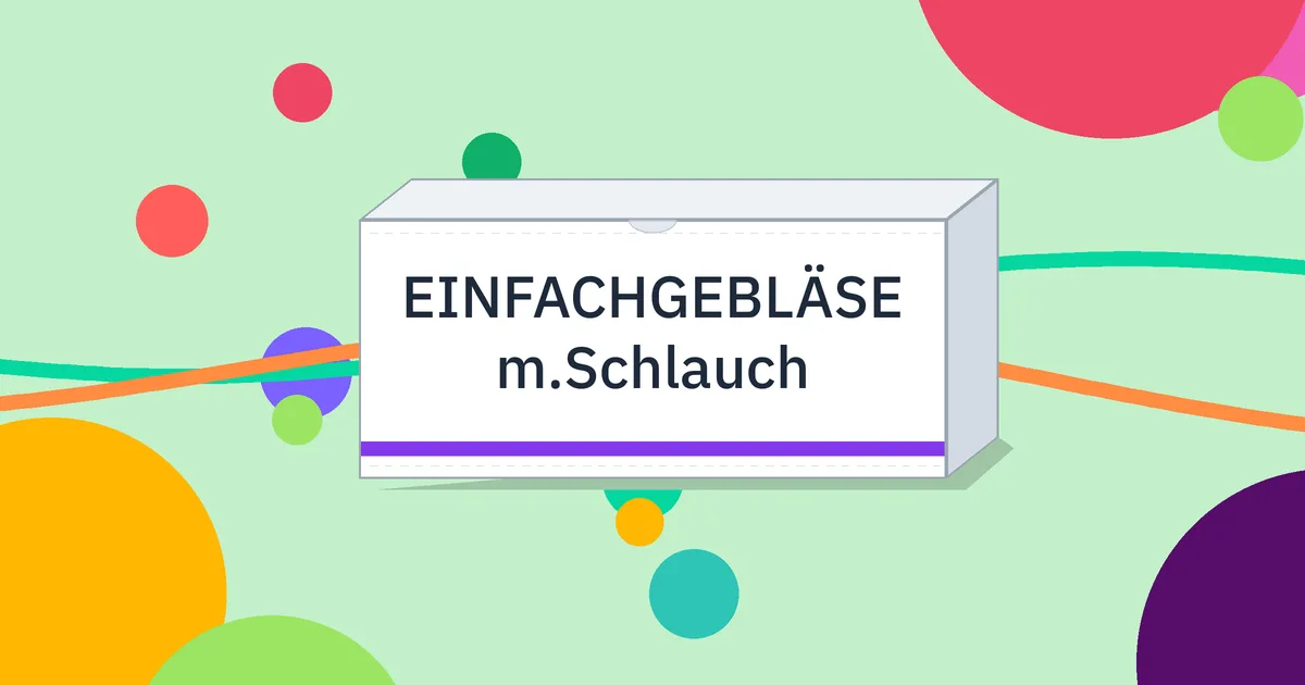 Symbolbild: Packung mit der Aufschrift EINFACHGEBLÄSE m.Schlauch (PZN 01727158) – Verfügbarkeit und Bezug in Apotheken in Frankfurt am Main