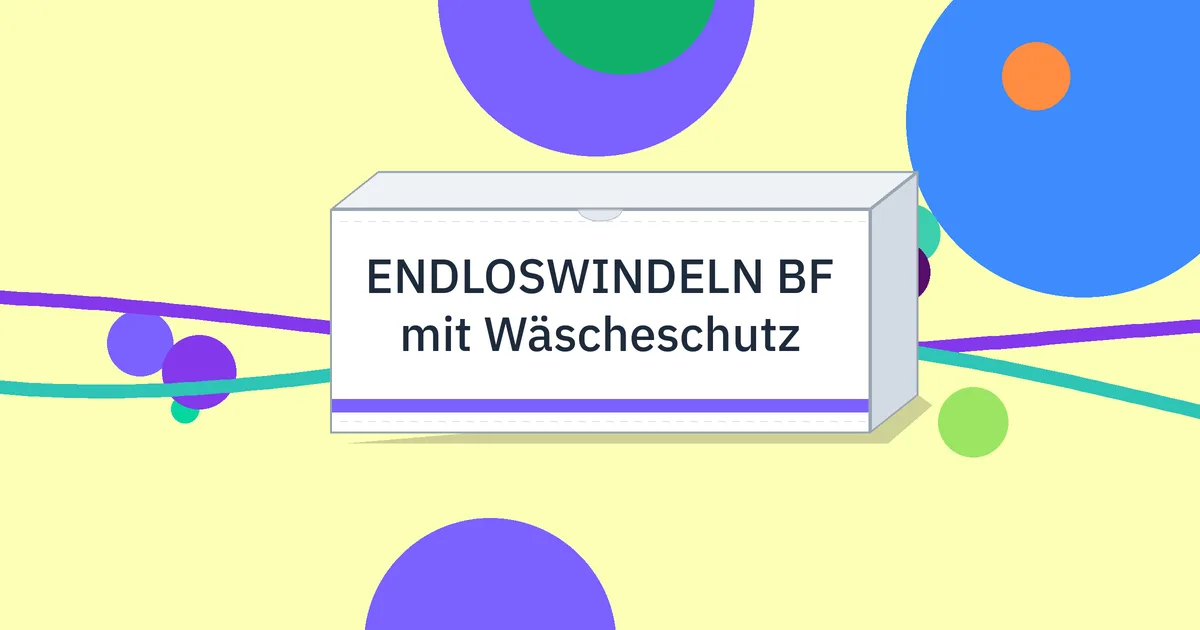 Symbolbild: Packung mit der Aufschrift ENDLOSWINDELN BF mit Wäscheschutz (PZN 03126291) – Verfügbarkeit und Bezug in Apotheken in Frankfurt am Main