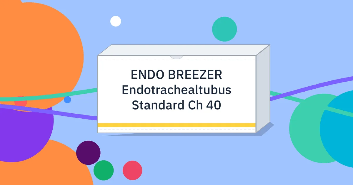 Symbolbild: Packung mit der Aufschrift ENDO BREEZER Endotrachealtubus Standard Ch 40 (PZN 16783777) – Verfügbarkeit und Bezug in Apotheken in Frankfurt am Main