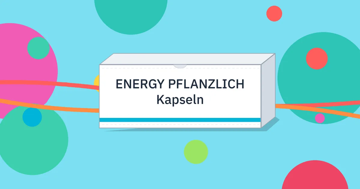Symbolbild: Packung mit der Aufschrift ENERGY PFLANZLICH Kapseln (PZN 15575953) – Verfügbarkeit und Bezug in Apotheken in Frankfurt am Main