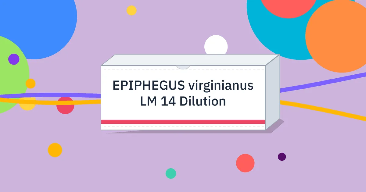 Symbolbild: Packung mit der Aufschrift EPIPHEGUS virginianus LM 14 Dilution (PZN 13472574) – Verfügbarkeit und Bezug in Apotheken in Frankfurt am Main