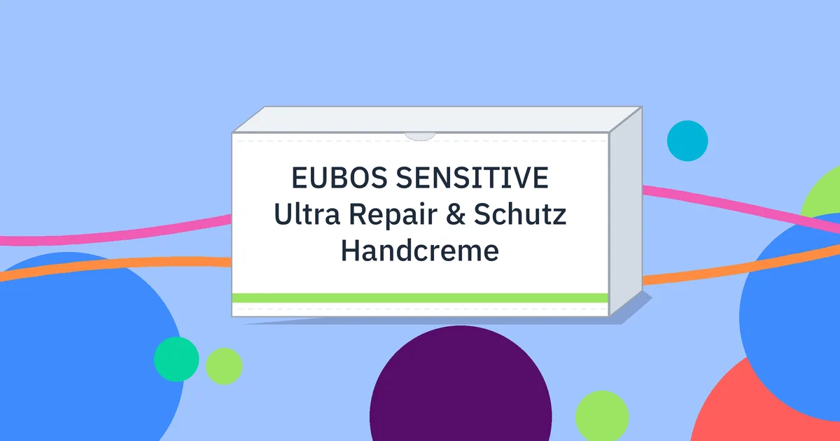 Symbolbild: Packung mit der Aufschrift EUBOS SENSITIVE Ultra Repair & Schutz Handcreme (PZN 17551365) – Verfügbarkeit und Bezug in Apotheken in Frankfurt am Main