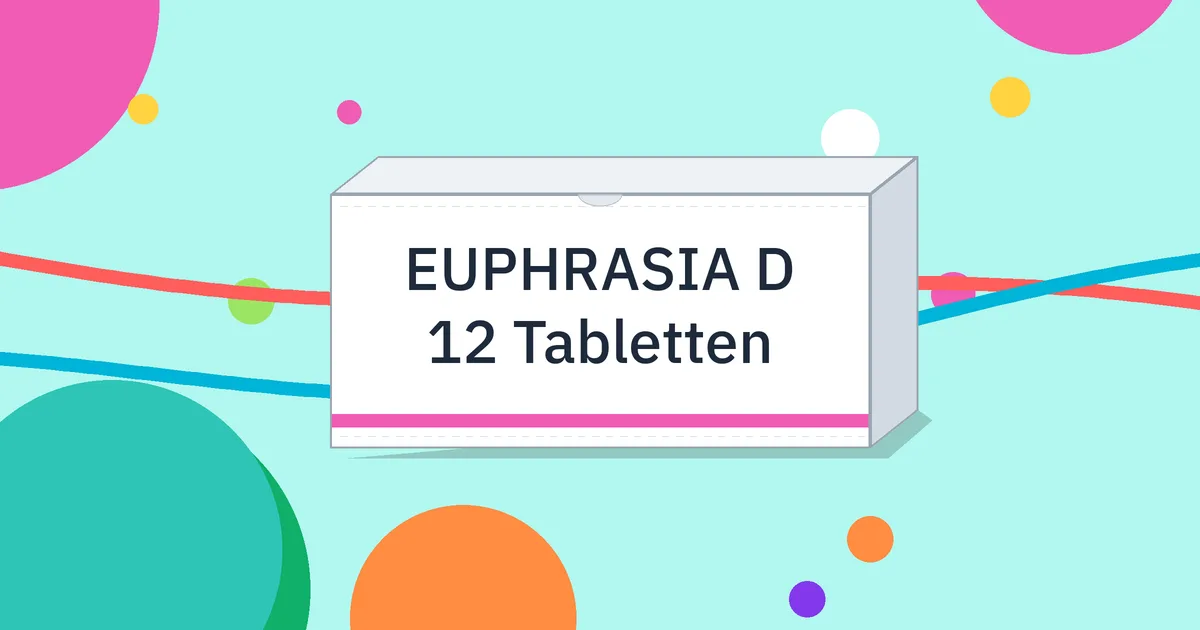 Symbolbild: Packung mit der Aufschrift EUPHRASIA D 12 Tabletten (PZN 02630159) – Verfügbarkeit und Bezug in Apotheken in Frankfurt am Main