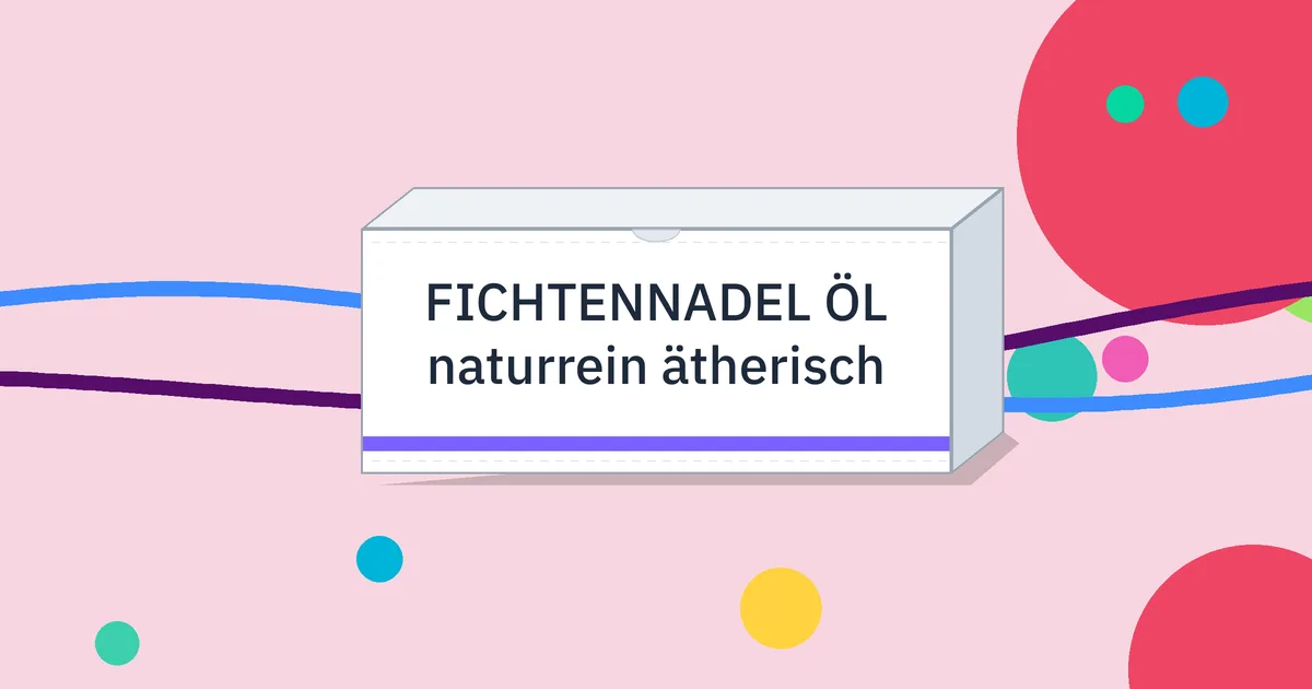 Symbolbild: Packung mit der Aufschrift FICHTENNADEL ÖL naturrein ätherisch (PZN 16486772) – Verfügbarkeit und Bezug in Apotheken in Frankfurt am Main