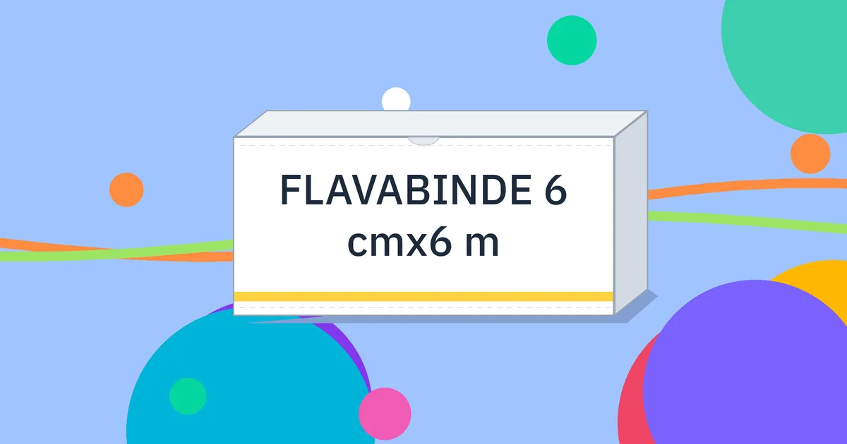 Symbolbild: Packung mit der Aufschrift FLAVABINDE 6 cmx6 m (PZN 04048392) – Verfügbarkeit und Bezug in Apotheken in Frankfurt am Main