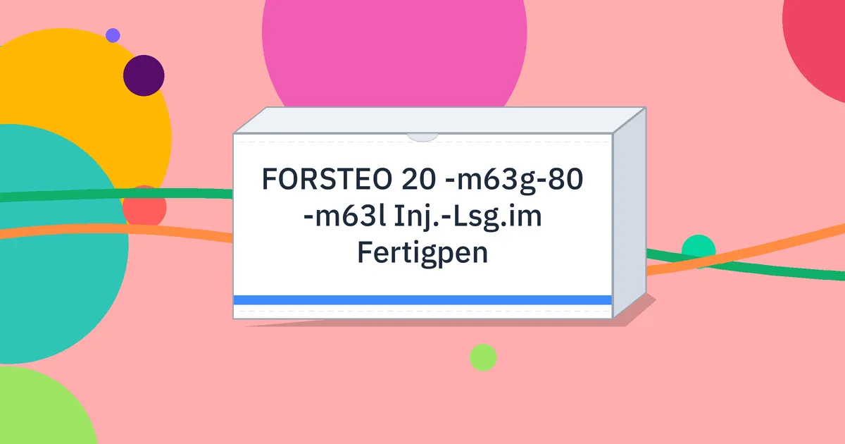 Symbolbild: Packung mit der Aufschrift FORSTEO 20 -m63g-80 -m63l Inj.-Lsg.im Fertigpen (PZN 09404294) – Verfügbarkeit und Bezug in Apotheken in Frankfurt am Main