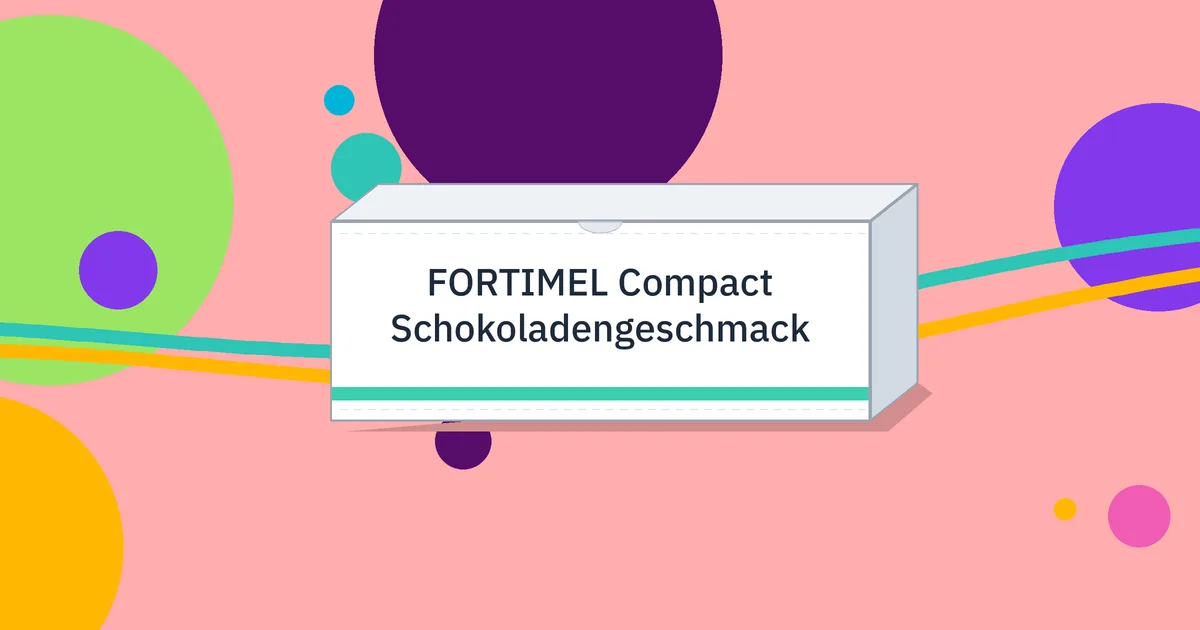 Symbolbild: Packung mit der Aufschrift FORTIMEL Compact Schokoladengeschmack (PZN 11591470) – Verfügbarkeit und Bezug in Apotheken in Frankfurt am Main
