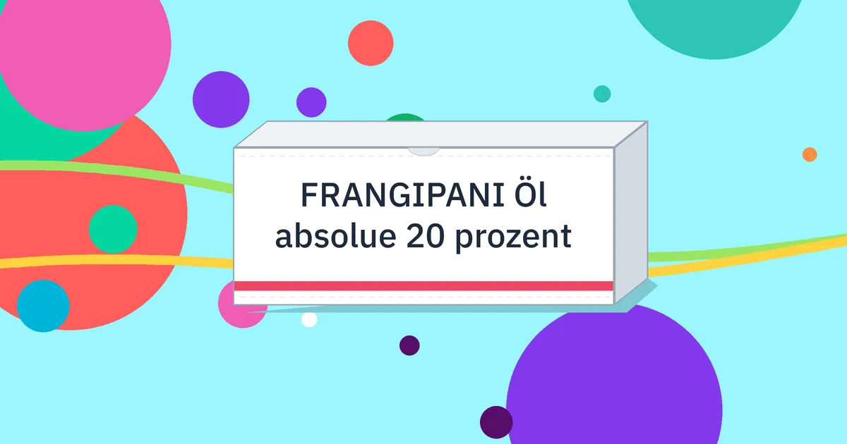 Symbolbild: Packung mit der Aufschrift FRANGIPANI Öl absolue 20 prozent (PZN 00229814) – Verfügbarkeit und Bezug in Apotheken in Frankfurt am Main