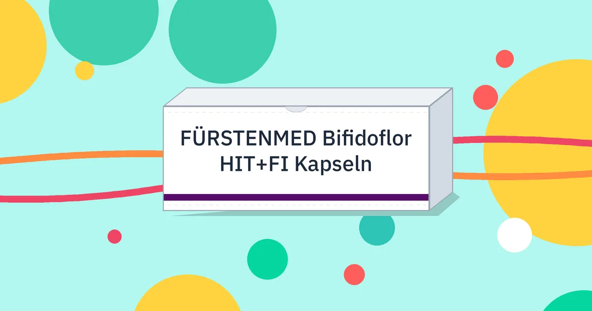 Symbolbild: Packung mit der Aufschrift FÜRSTENMED Bifidoflor HIT+FI Kapseln (PZN 17276692) – Verfügbarkeit und Bezug in Apotheken in Frankfurt am Main