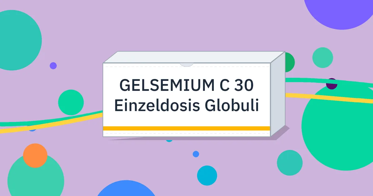 Symbolbild: Packung mit der Aufschrift GELSEMIUM C 30 Einzeldosis Globuli (PZN 01543435) – Verfügbarkeit und Bezug in Apotheken in Frankfurt am Main