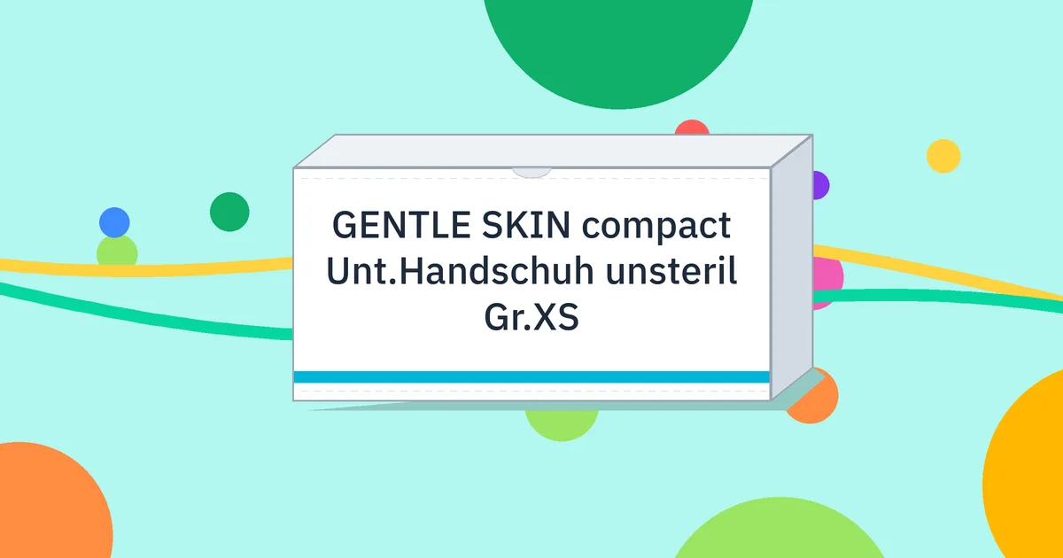 Symbolbild: Packung mit der Aufschrift GENTLE SKIN compact Unt.Handschuh unsteril Gr.XS (PZN 05522453) – Verfügbarkeit und Bezug in Apotheken in Frankfurt am Main
