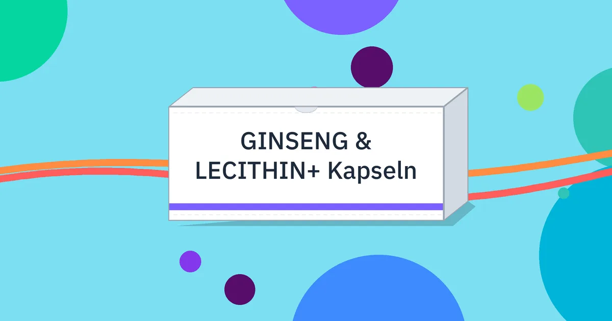 Symbolbild: Packung mit der Aufschrift GINSENG & LECITHIN+ Kapseln (PZN 19500219) – Verfügbarkeit und Bezug in Apotheken in Frankfurt am Main