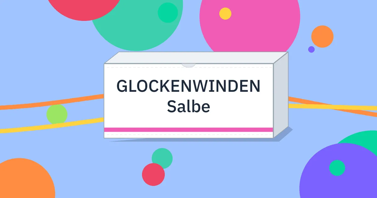 Symbolbild: Packung mit der Aufschrift GLOCKENWINDEN Salbe (PZN 18091256) – Verfügbarkeit und Bezug in Apotheken in Frankfurt am Main