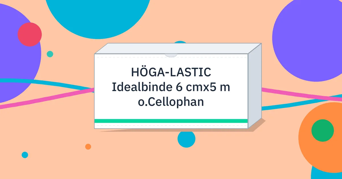 Symbolbild: Packung mit der Aufschrift HÖGA-LASTIC Idealbinde 6 cmx5 m o.Cellophan (PZN 04401210) – Verfügbarkeit und Bezug in Apotheken in Frankfurt am Main