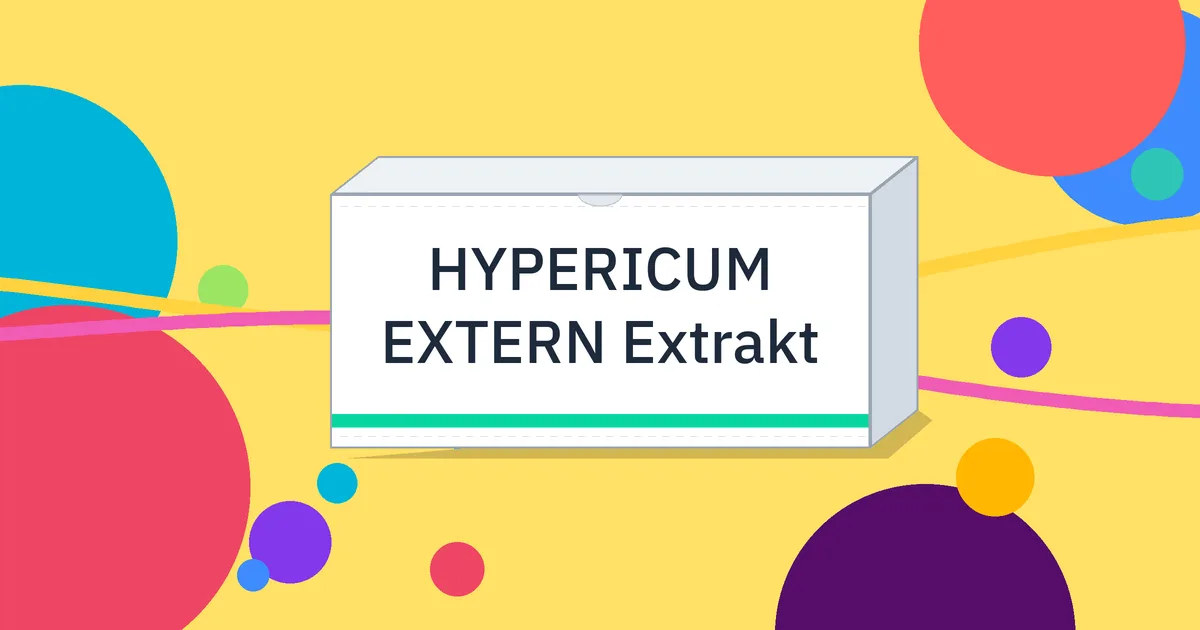 Symbolbild: Packung mit der Aufschrift HYPERICUM EXTERN Extrakt (PZN 01773684) – Verfügbarkeit und Bezug in Apotheken in Frankfurt am Main