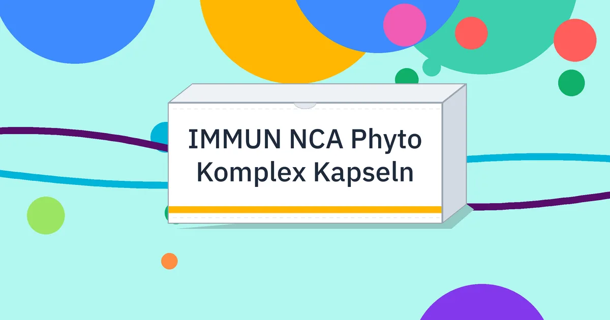Symbolbild: Packung mit der Aufschrift IMMUN NCA Phyto Komplex Kapseln (PZN 14213981) – Verfügbarkeit und Bezug in Apotheken in Frankfurt am Main