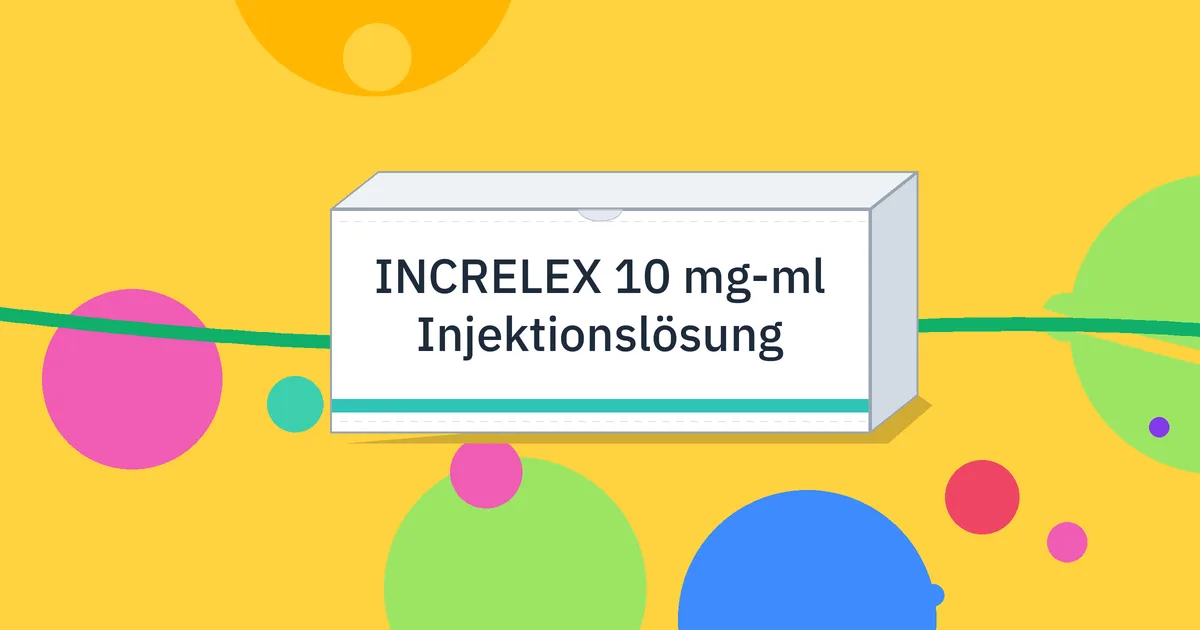 Symbolbild: Packung mit der Aufschrift INCRELEX 10 mg-ml Injektionslösung (PZN 19533590) – Verfügbarkeit und Bezug in Apotheken in Frankfurt am Main