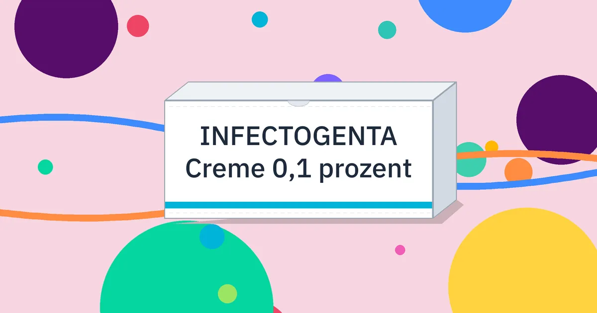 Symbolbild: Packung mit der Aufschrift INFECTOGENTA Creme 0,1 prozent (PZN 06945084) – Verfügbarkeit und Bezug in Apotheken in Frankfurt am Main