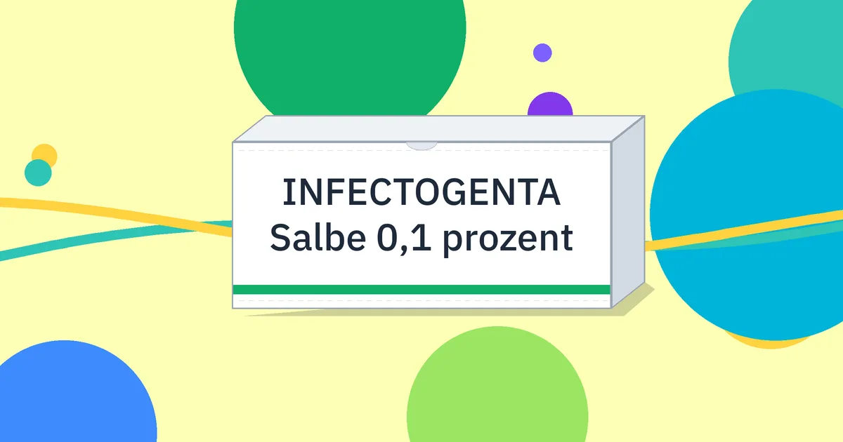 Symbolbild: Packung mit der Aufschrift INFECTOGENTA Salbe 0,1 prozent (PZN 06945115) – Verfügbarkeit und Bezug in Apotheken in Frankfurt am Main