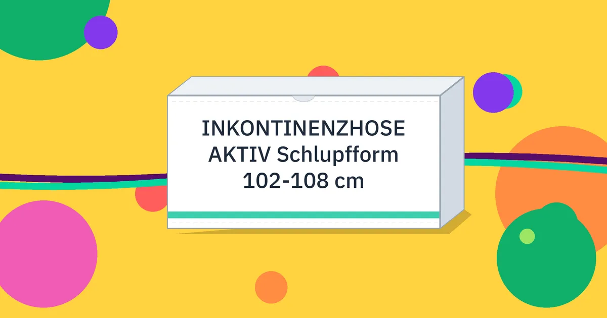 Symbolbild: Packung mit der Aufschrift INKONTINENZHOSE AKTIV Schlupfform 102-108 cm (PZN 09510292) – Verfügbarkeit und Bezug in Apotheken in Frankfurt am Main