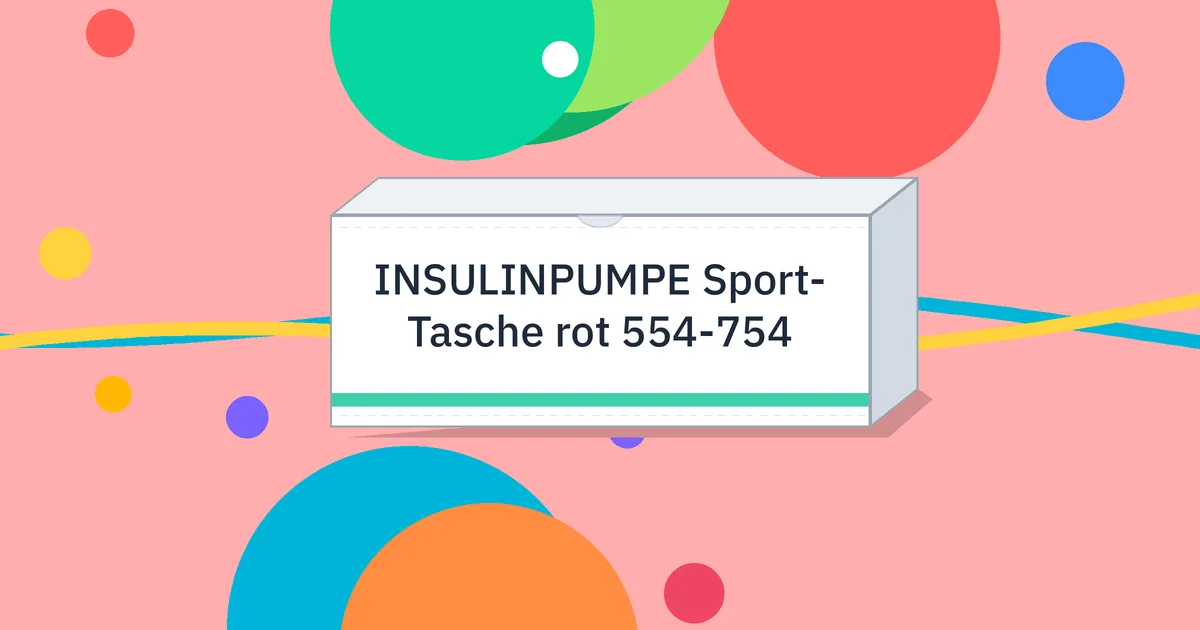 Symbolbild: Packung mit der Aufschrift INSULINPUMPE Sport-Tasche rot 554-754 (PZN 10356152) – Verfügbarkeit und Bezug in Apotheken in Frankfurt am Main