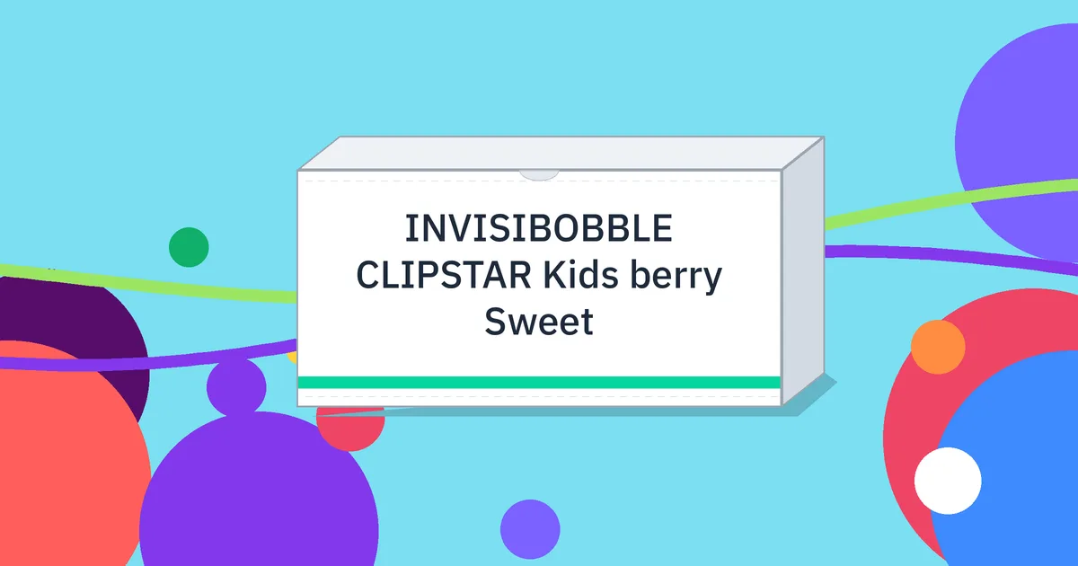 Symbolbild: Packung mit der Aufschrift INVISIBOBBLE CLIPSTAR Kids berry Sweet (PZN 20384037) – Verfügbarkeit und Bezug in Apotheken in Frankfurt am Main