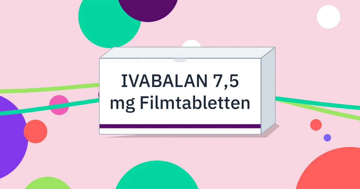 Symbolbild: Packung mit der Aufschrift IVABALAN 7,5 mg Filmtabletten (PZN 14041149) – Verfügbarkeit und Bezug in Apotheken in Frankfurt am Main